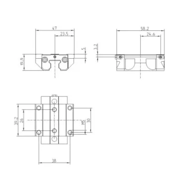 R165111420 Bosch Rexroth Ball Runner Block Carbon Steel KWD-015-FNS-C1 ...