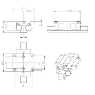 R165111420 Bosch Rexroth Ball Runner Block Carbon Steel KWD-015-FNS-C1 ...