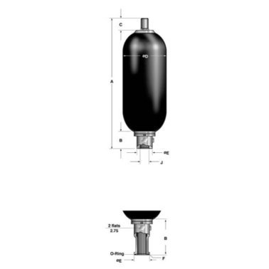 Hydac Bladder Accumulator | SB330-4A1/112U-330A (3047166) | LivHaven